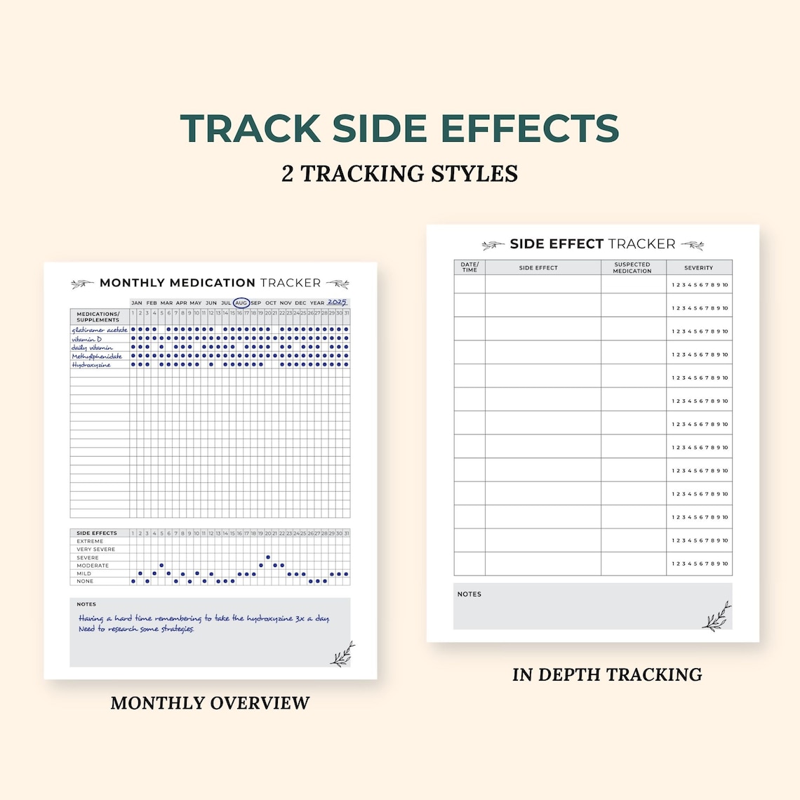 Medication Tracker Medication Log Medical Information Binder - Etsy