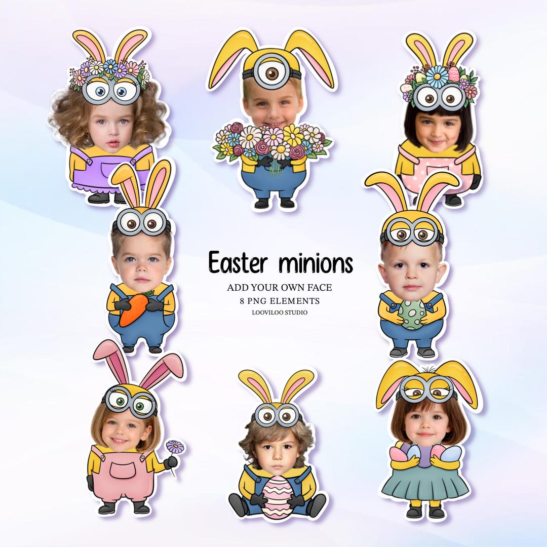 Despicable Me Yourself DIY, Easter Add Your Own Face, Spring Decor ...