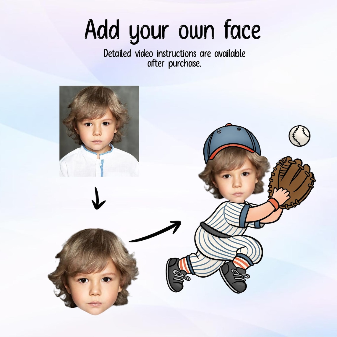 Baseball Players | Add Your Own Face Photo Template - Etsy