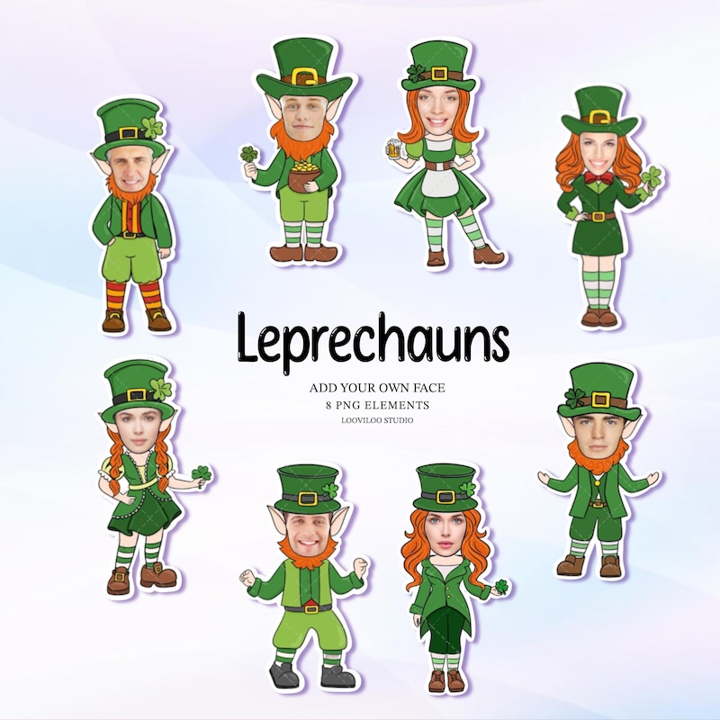 Leprechaun Clipart Free - Etsy