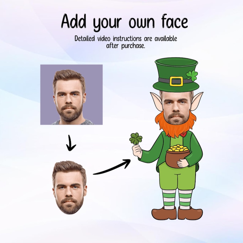 Leprechaun Yourself DIY, St Patrick's Day Add Your Own Photo - Etsy