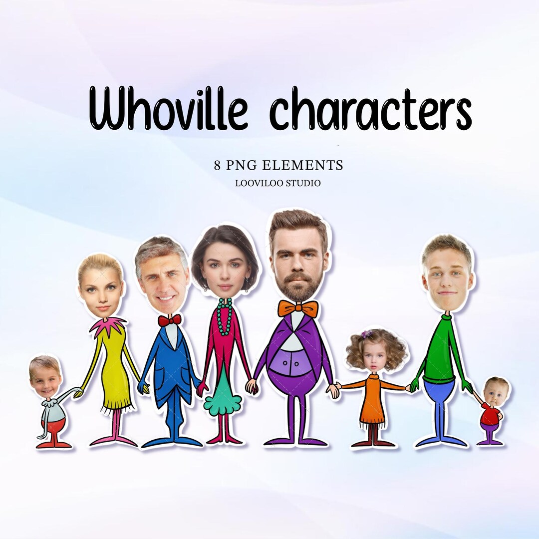 Whoville Add Own Face, Christmas Face Blank - Etsy