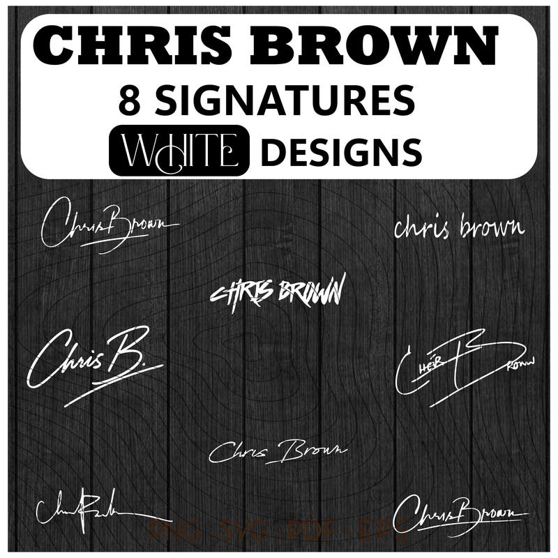 Chris Brown Signature Svg - Etsy