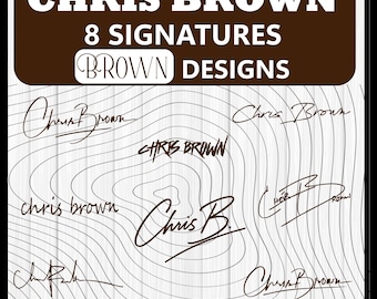 Chris Brown 8 Red Signatures Svg, Celebrity Signature Png, Chris Brown ...