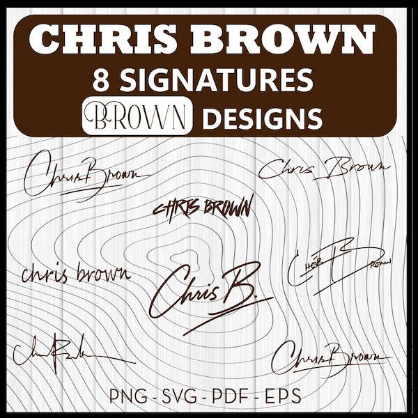 Chris Brown Signature Svg - Etsy