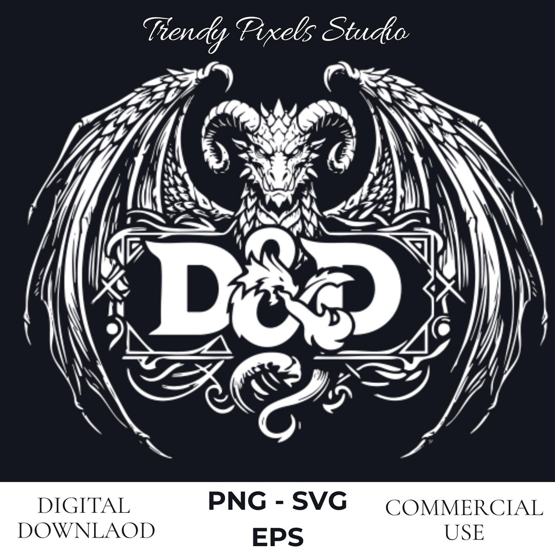 DND Dragon SVG Bundle,dungeons and Dragons Logo Design, Rpg Fantasy ...