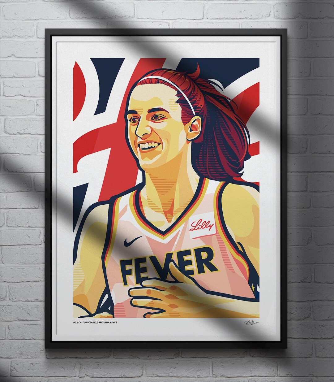 Caitlin Clark Fever Poster, Indiana Fever Women Basketball Wall Art ...