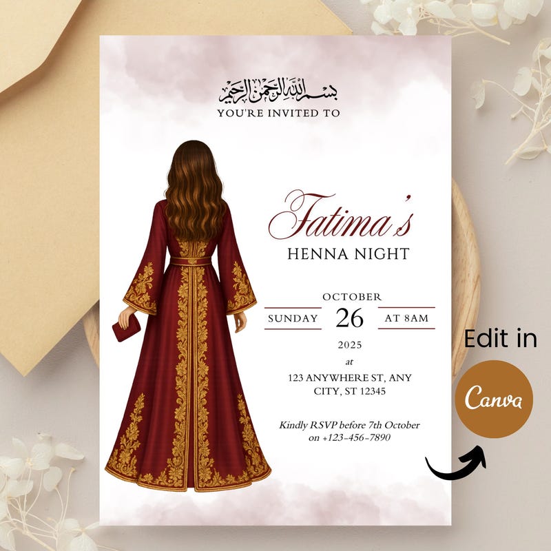 Custom Henna Cards - Etsy