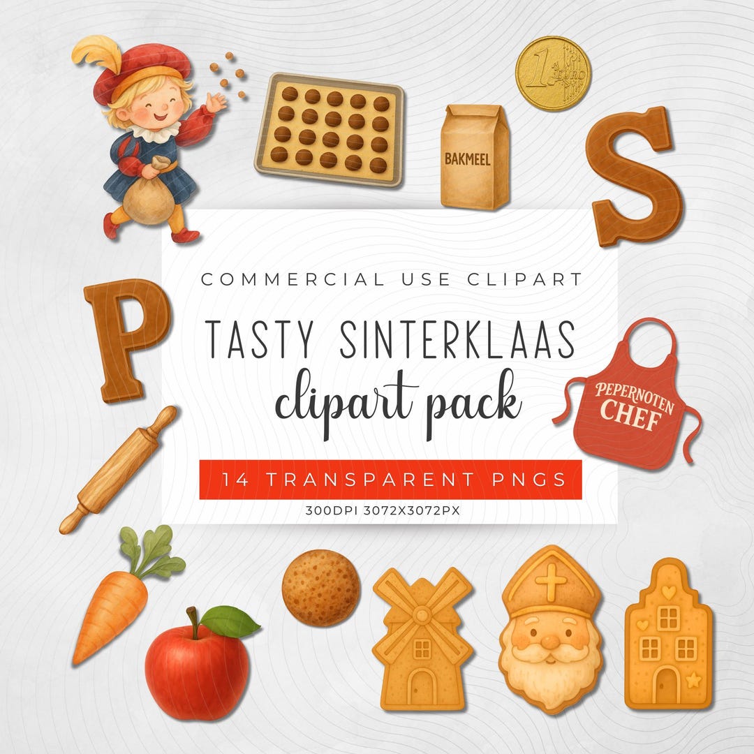 Sinterklaas Food Clipart: Dutch Holiday PNG Illustrations (digital ...