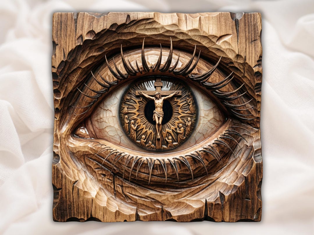 Eye Witness Crucifixion | Eye of Christ Relief STL | Crucifix in Eye ...