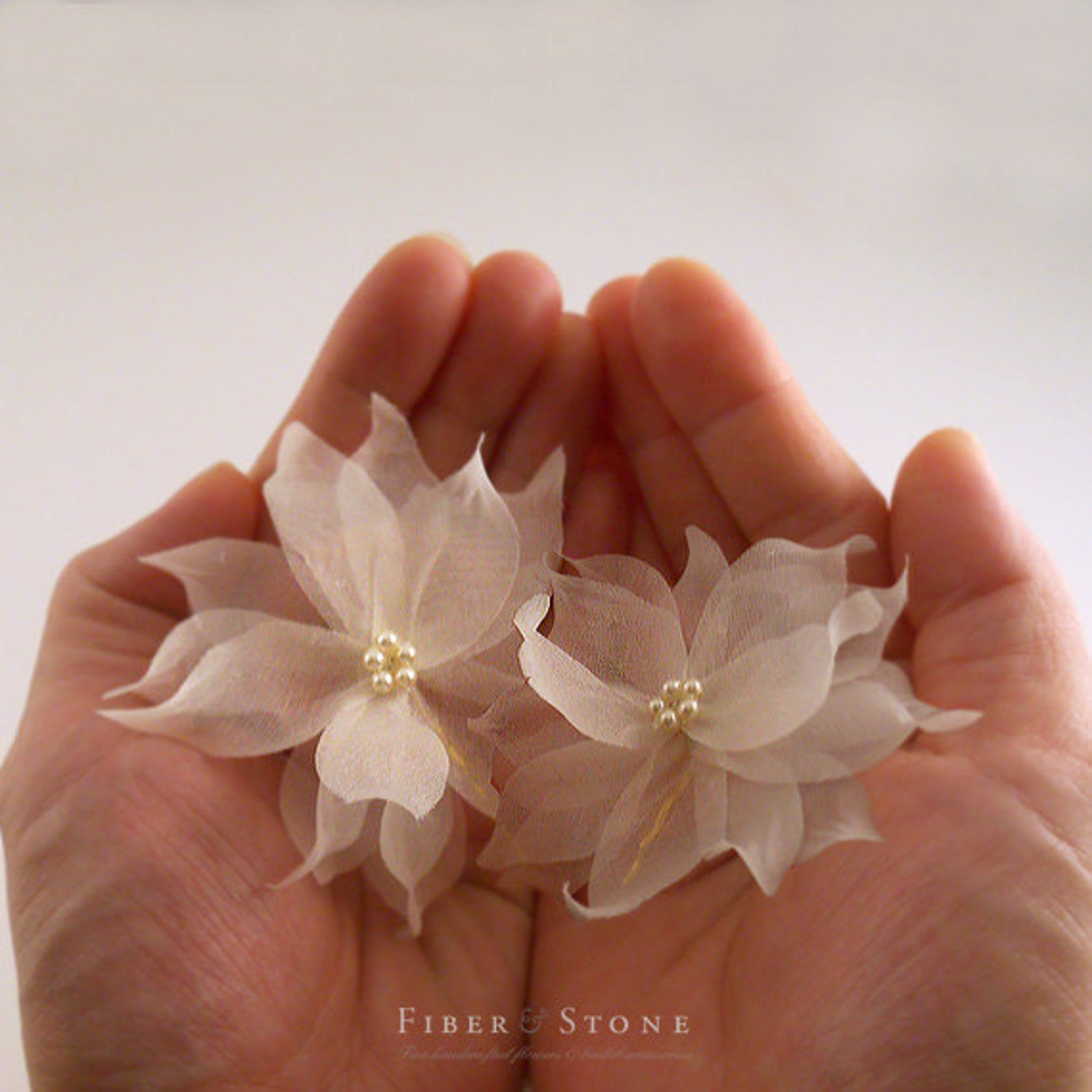 Silk Flower Bridal Hair Pins, Gold Bobby Pins, Crystal Pearl Accents - Etsy