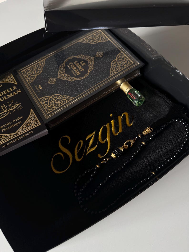 Prayer Mat With Name, Personalized Prayer Mat, Isimli Seccade, Gift Set ...