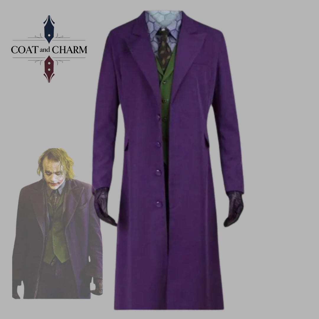 Joker Purple Wool Overcoat: Custom Dark Knight Cosplay Costume - Etsy