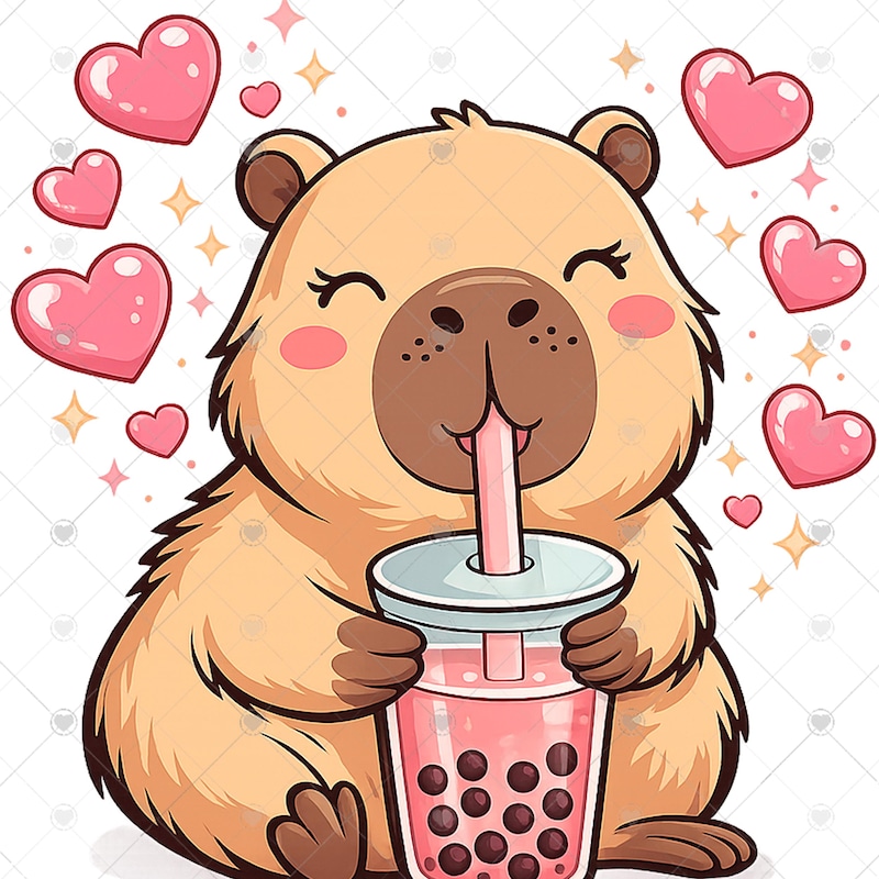 Capybara Boba - Etsy