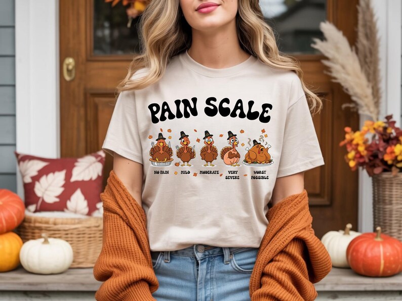 Thanksgiving Pain Scale Turkey PNG, Nurse Pain Scale PNG, Emotional ...
