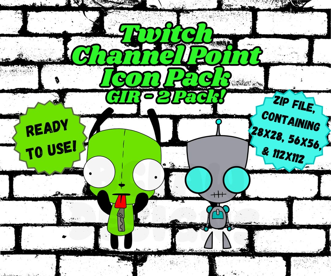 GIR Twitch Channel Point Icon Set of 2 - Etsy