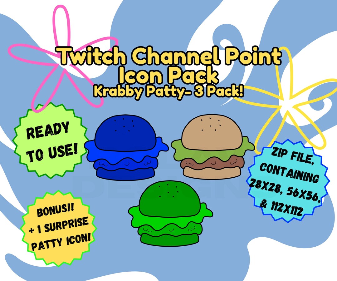 Pretty Patty Twitch Channel Point Icon Set! - Etsy