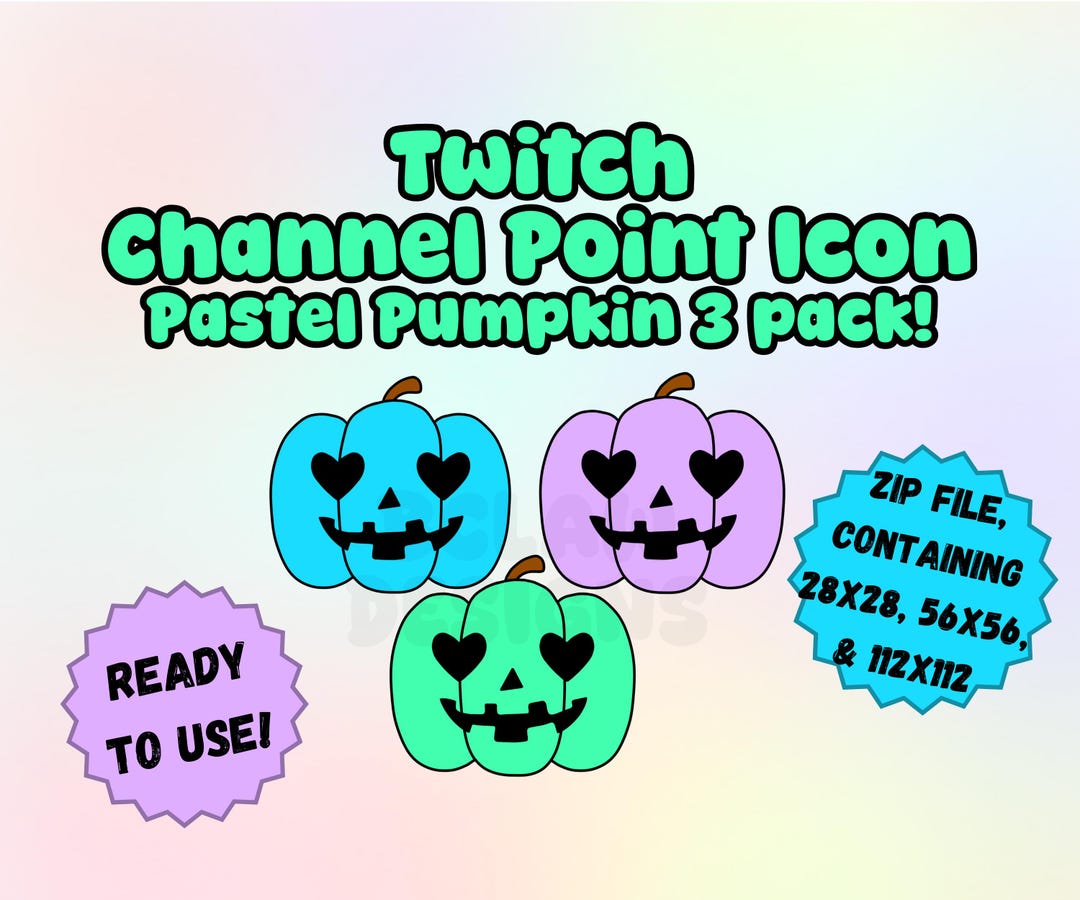 Pastel Pumpkin Twitch Channel Point Icons 3 Pack! - Etsy
