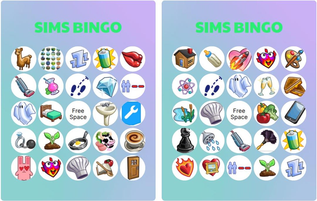 Sims Bingo 250 Cards - Etsy