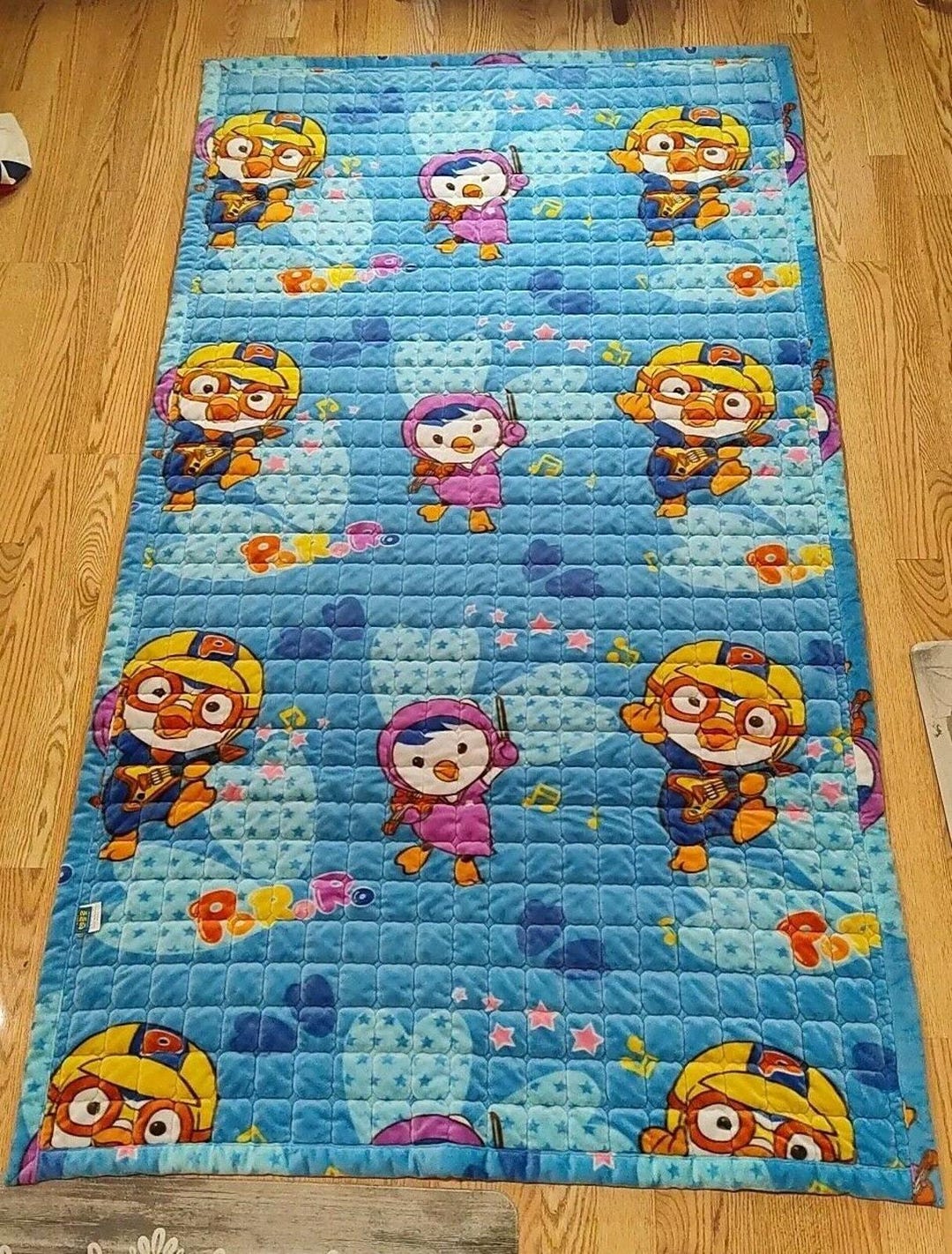 Official Pororo and Petty Blue Blanket From Korea Yo-bebe Kps L 74" W ...