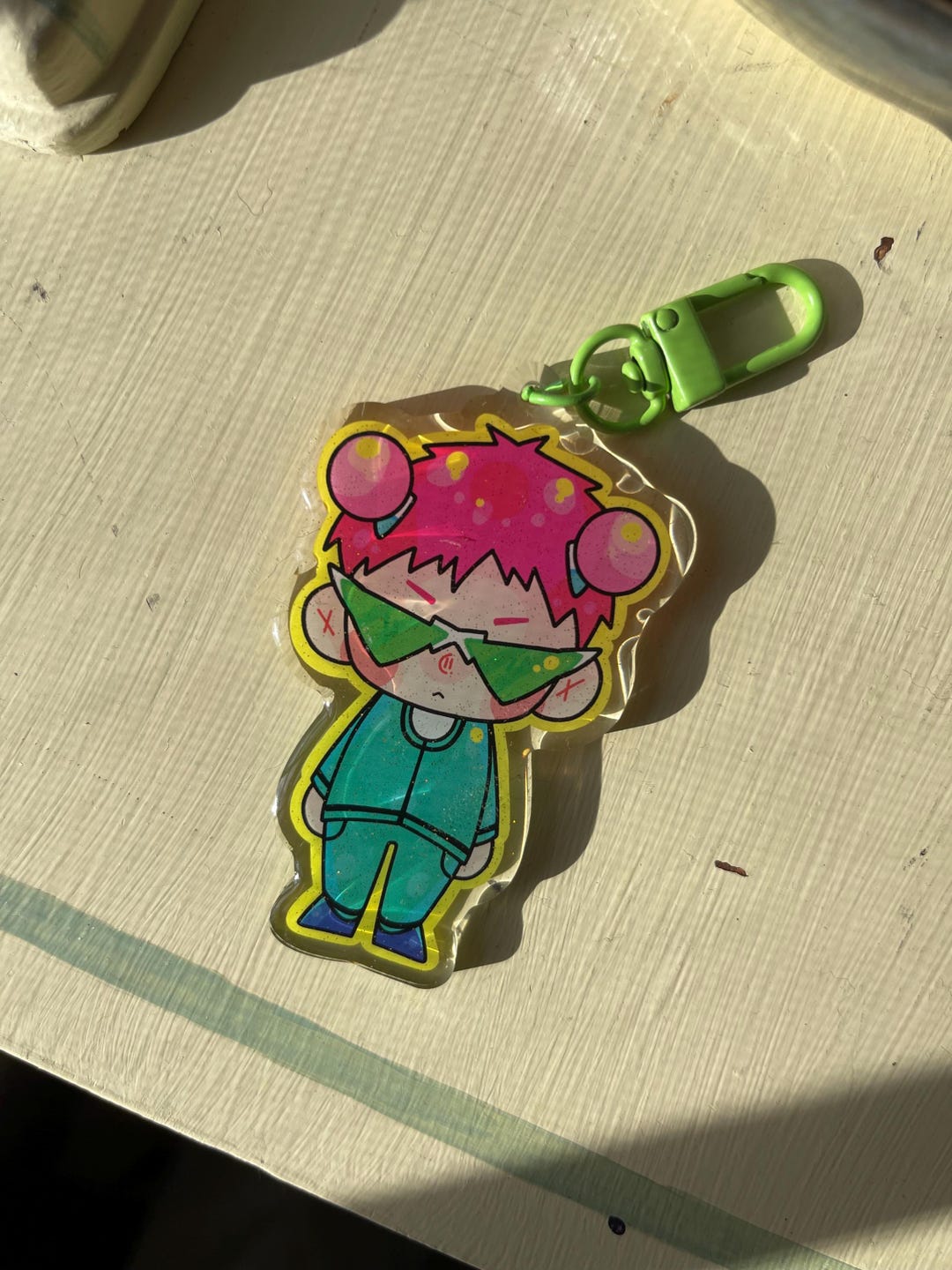 SAIKI K KEYCHAIN - Saiki Kusuo 3” Epoxy Glitter - Etsy Australia