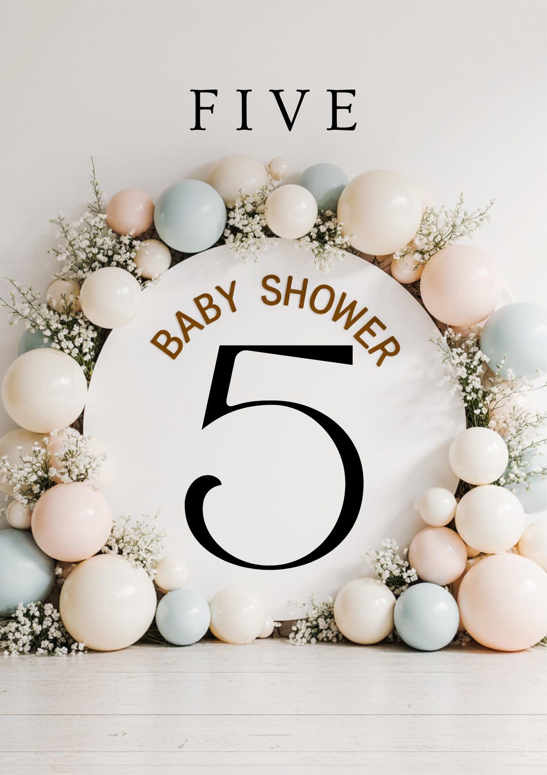 Baby Shower Table Number Printable | Digitaldownload | Modern Gender ...