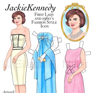 Jackie Kennedy Paper Doll - Etsy