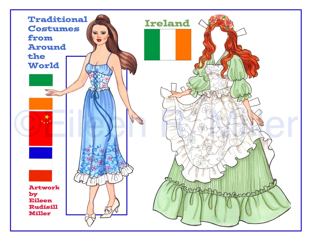 International Paper Doll - Etsy