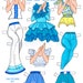 Blue Paper Doll - Etsy