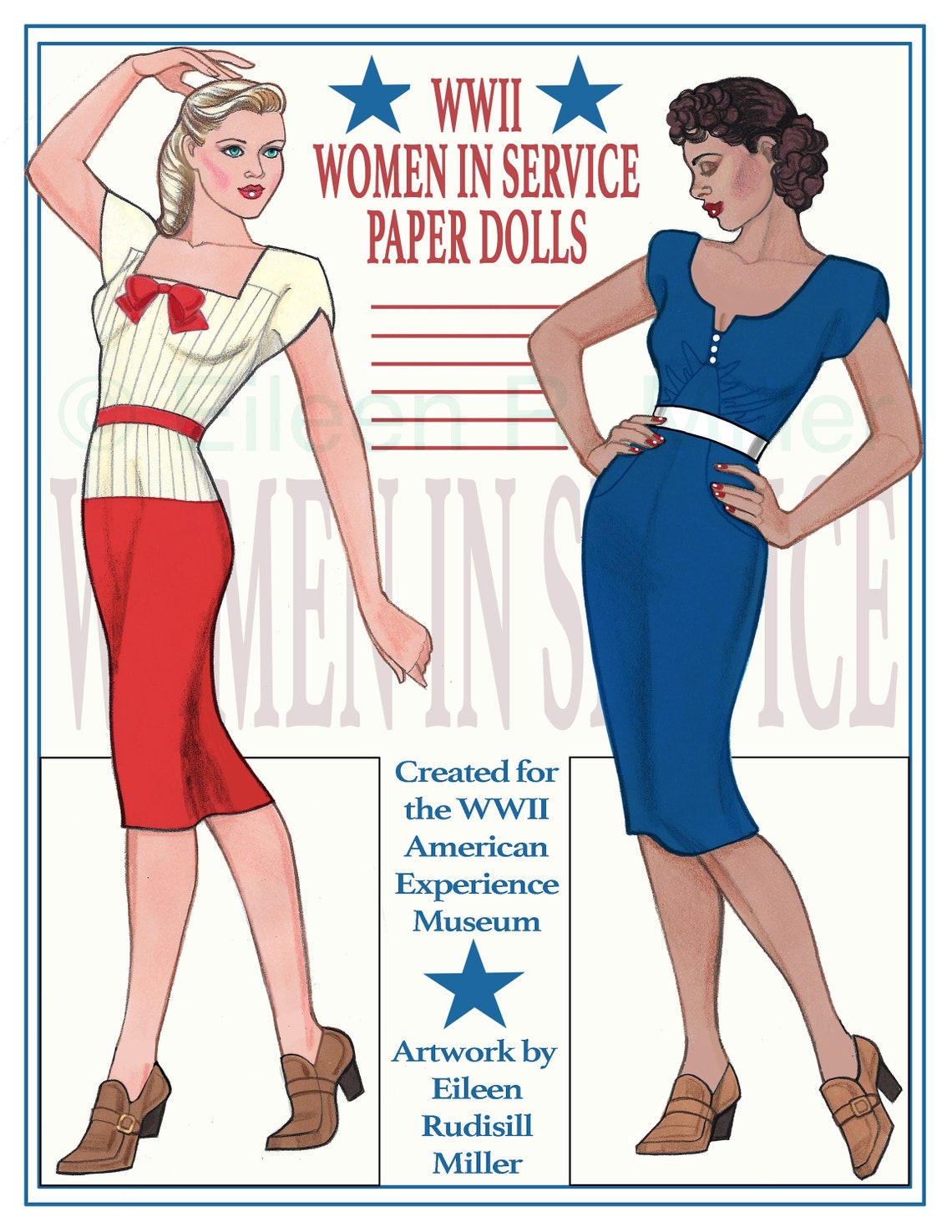 WWII Women in Service Paper Doll - Etsy