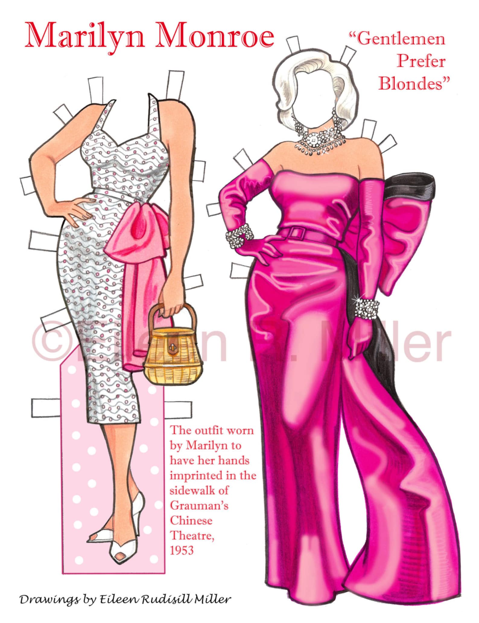 Marilyn Monroe Paper Doll - Etsy