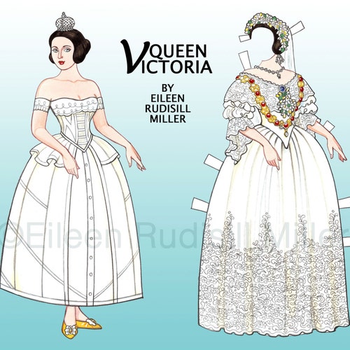 Queen Victoria Paper Doll - Etsy