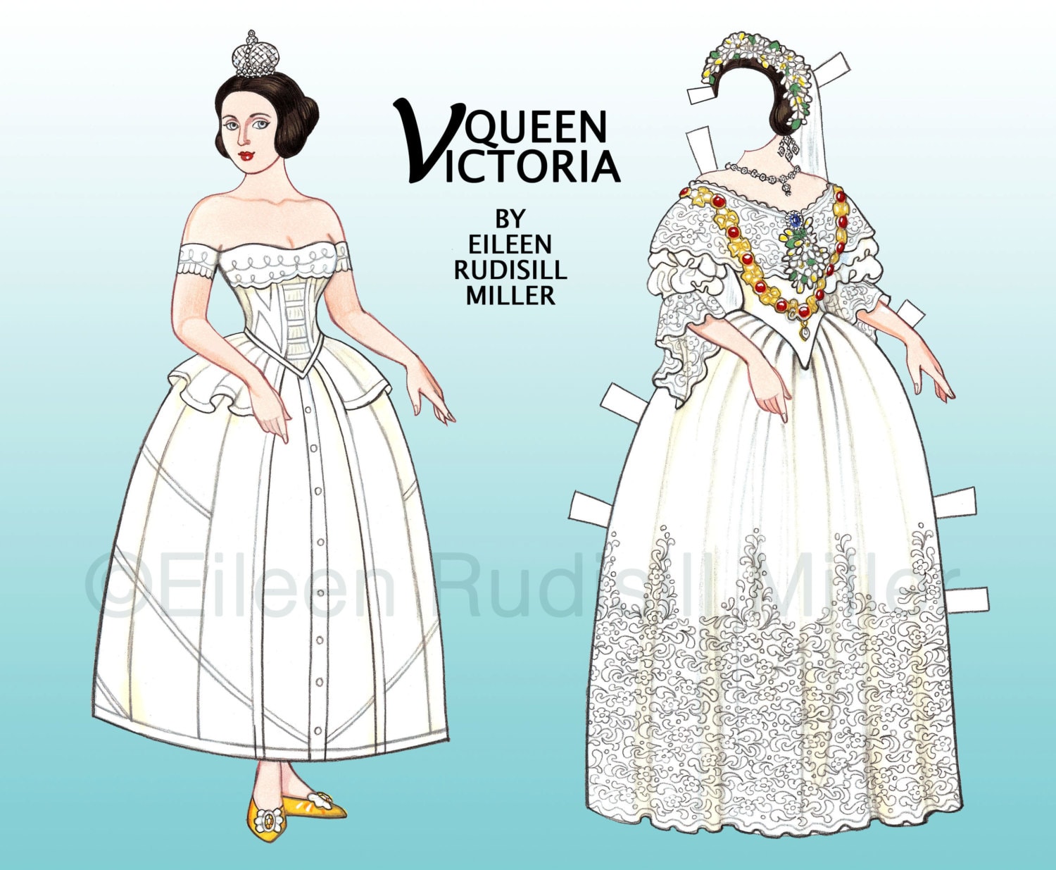 Queen Victoria Paper Doll - Etsy