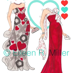 Valentine's Paper Doll - Etsy