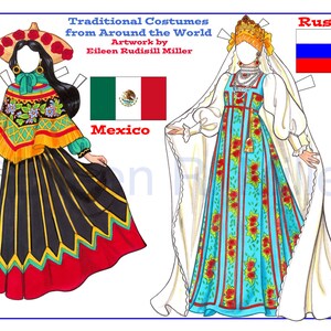 International Paper Doll - Etsy