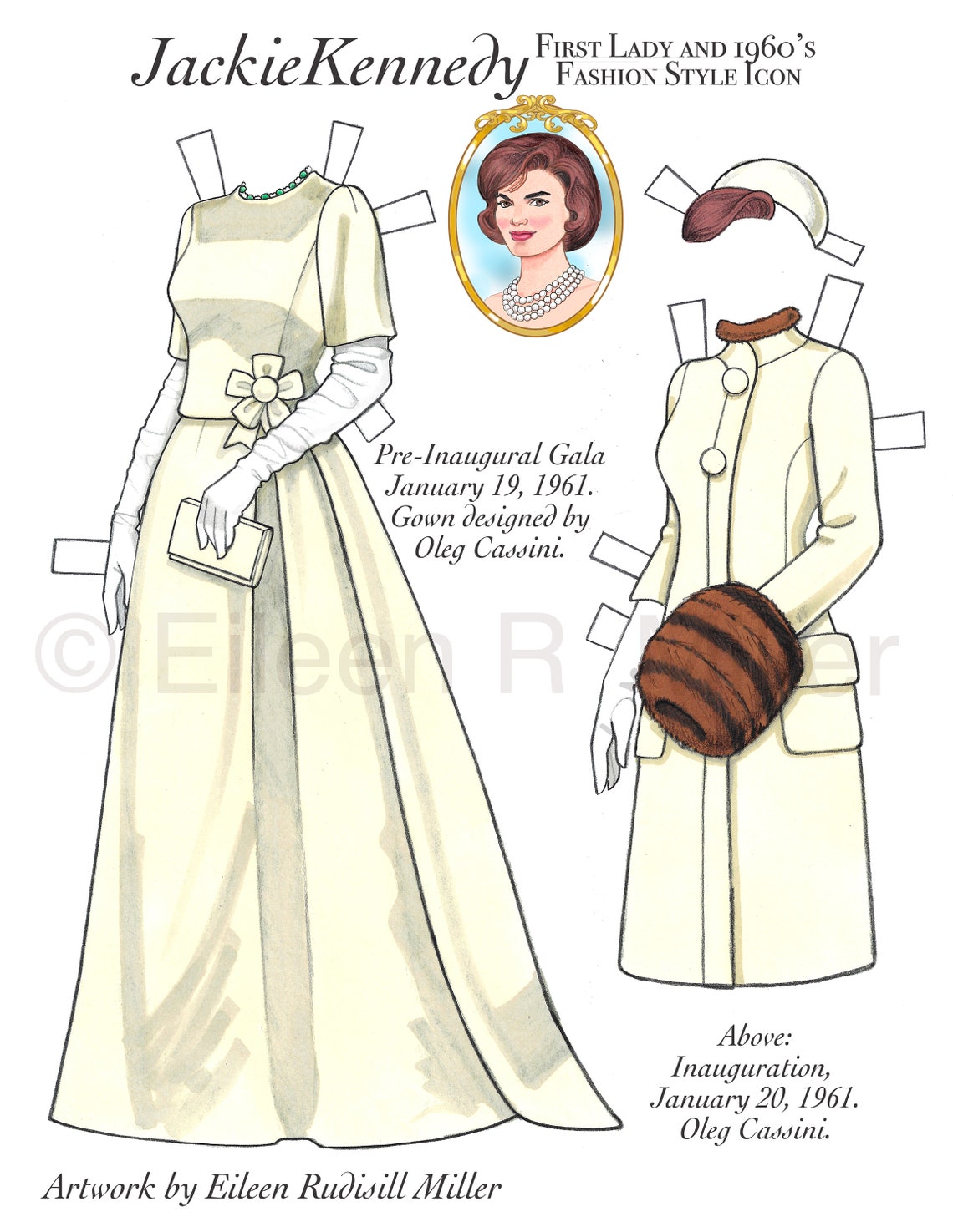 Jackie Kennedy Paper Doll - Etsy