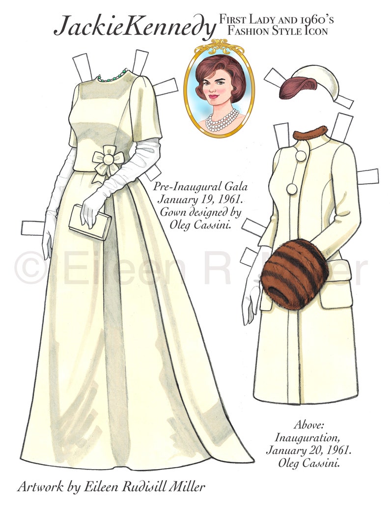 Jackie Kennedy Paper Doll - Etsy