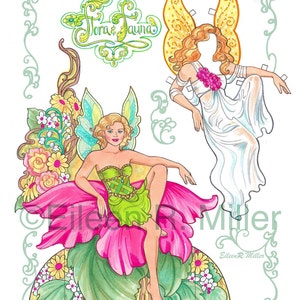 Flora and Fauna Fairy Paper Doll - Etsy