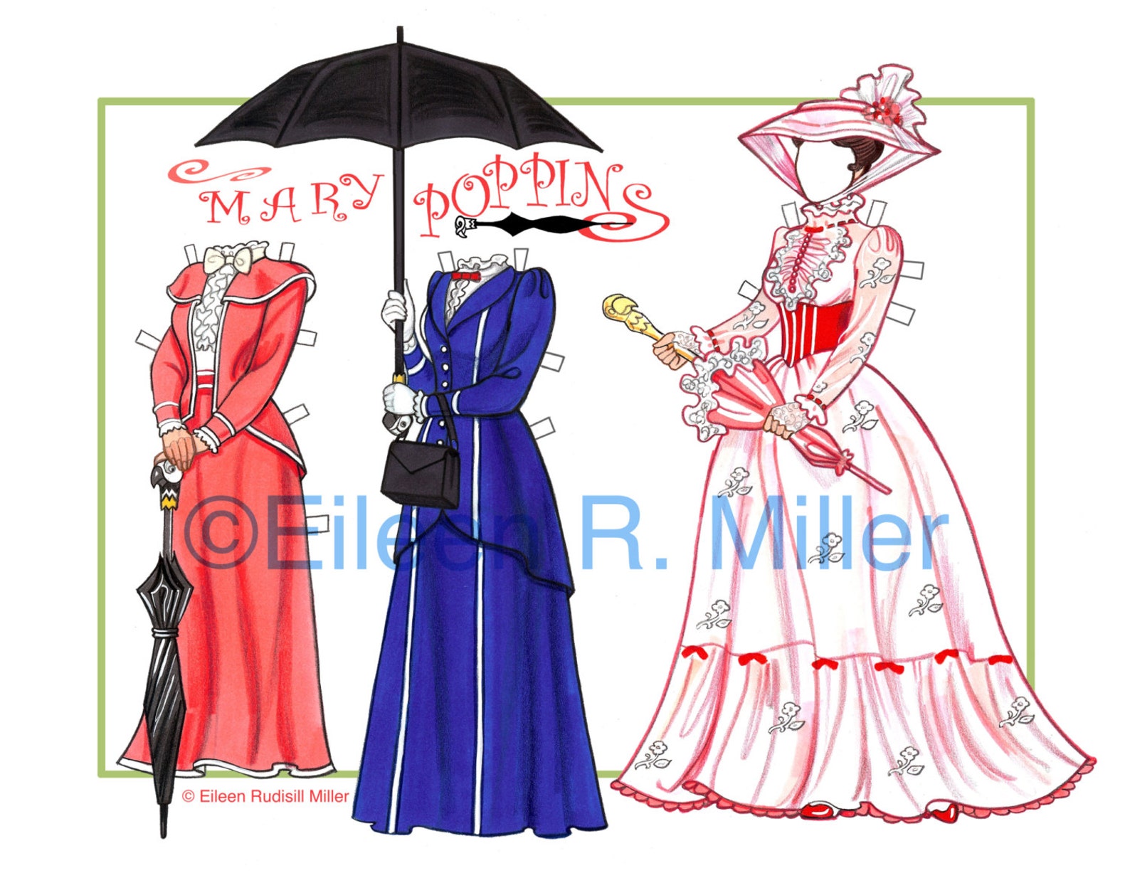 Mary Poppins Paper Doll - Etsy
