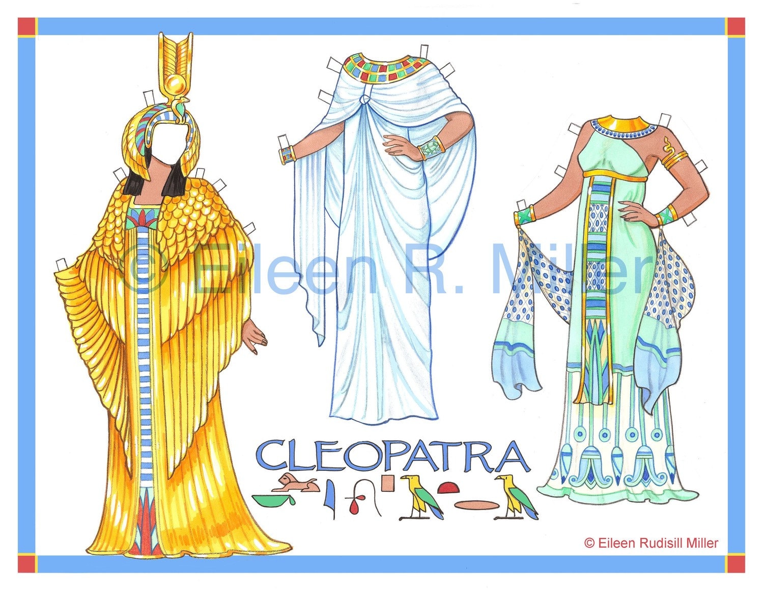 Ancient Egyptian Paper Dolls Multiple Colors | www.oceanproperty.co.th