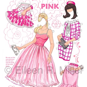 Pink Paper Doll - Etsy