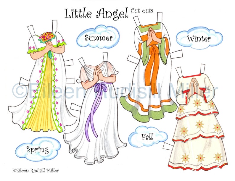 Little Angel Holiday Cut-out Doll - Etsy