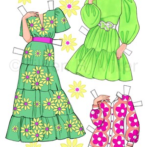 Spring Paper Doll - Etsy