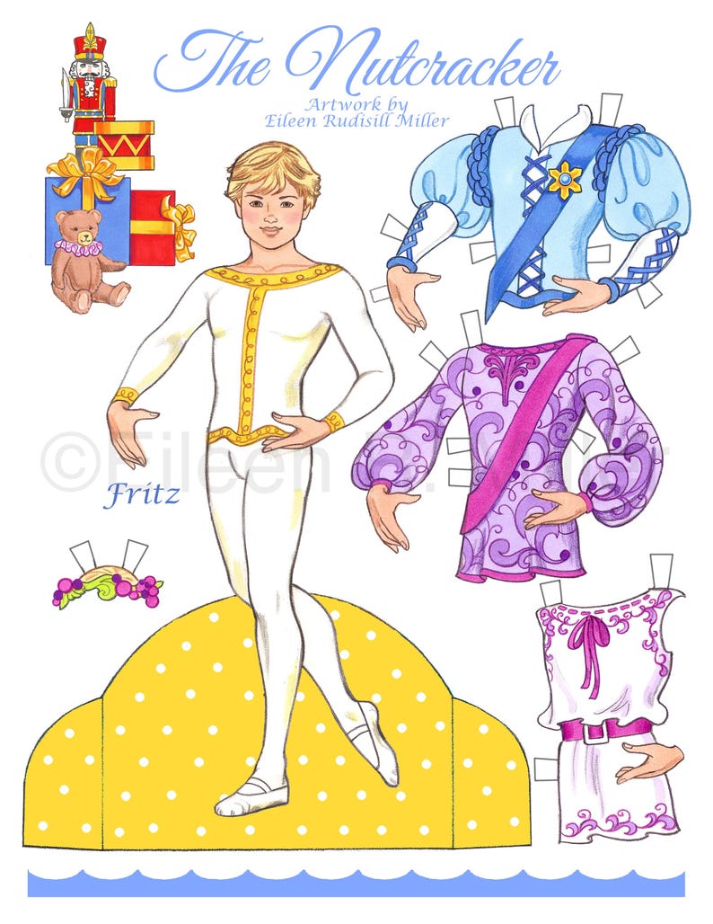Nutcracker Paper Dolls - Etsy
