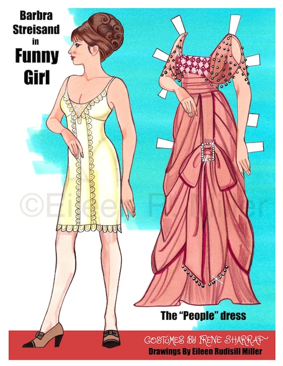 Funny Girl Paper Doll - Etsy