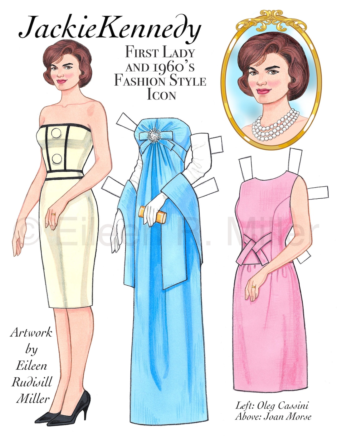 Jackie Kennedy Paper Doll - Etsy
