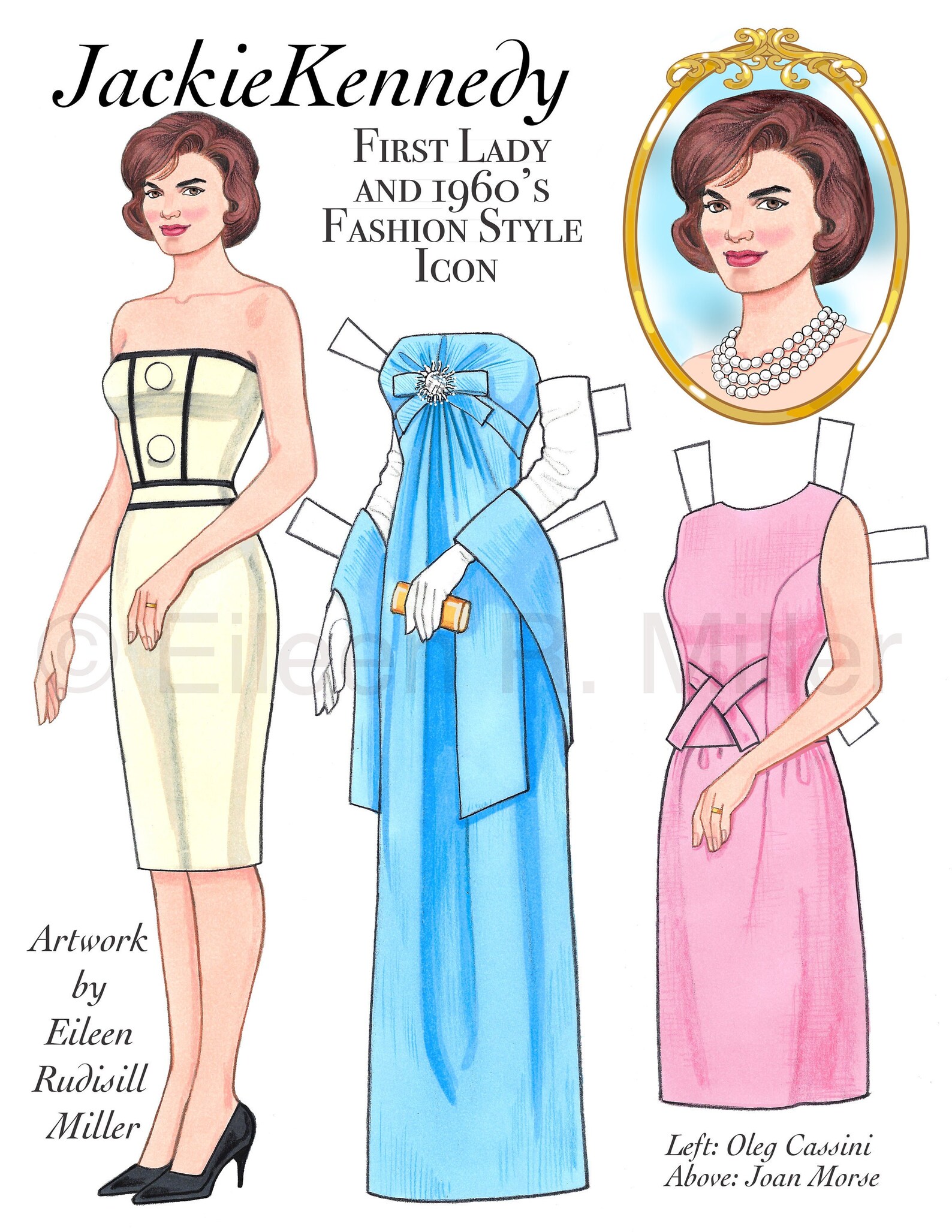 Jackie Kennedy Paper Doll - Etsy