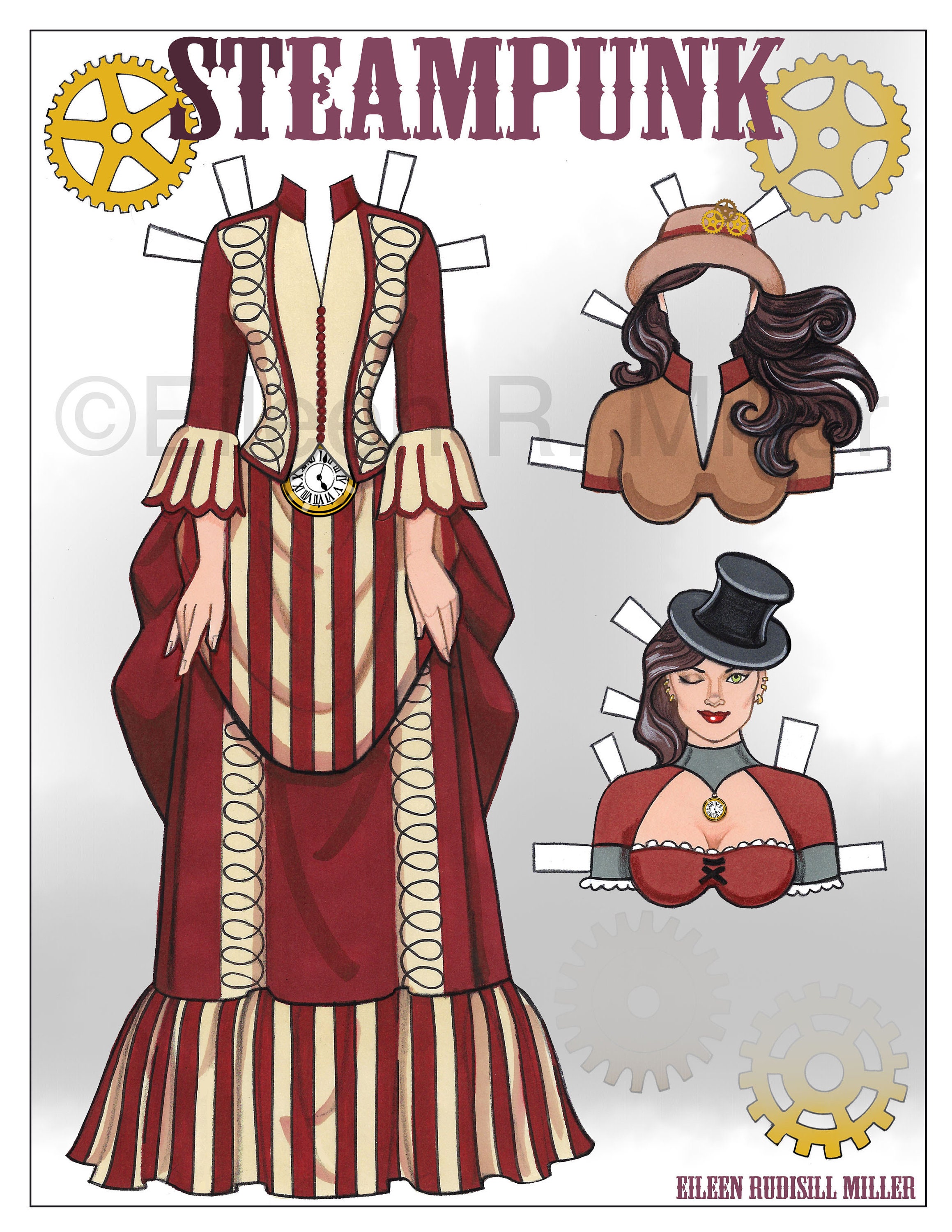 Steampunk Paper Doll - Etsy
