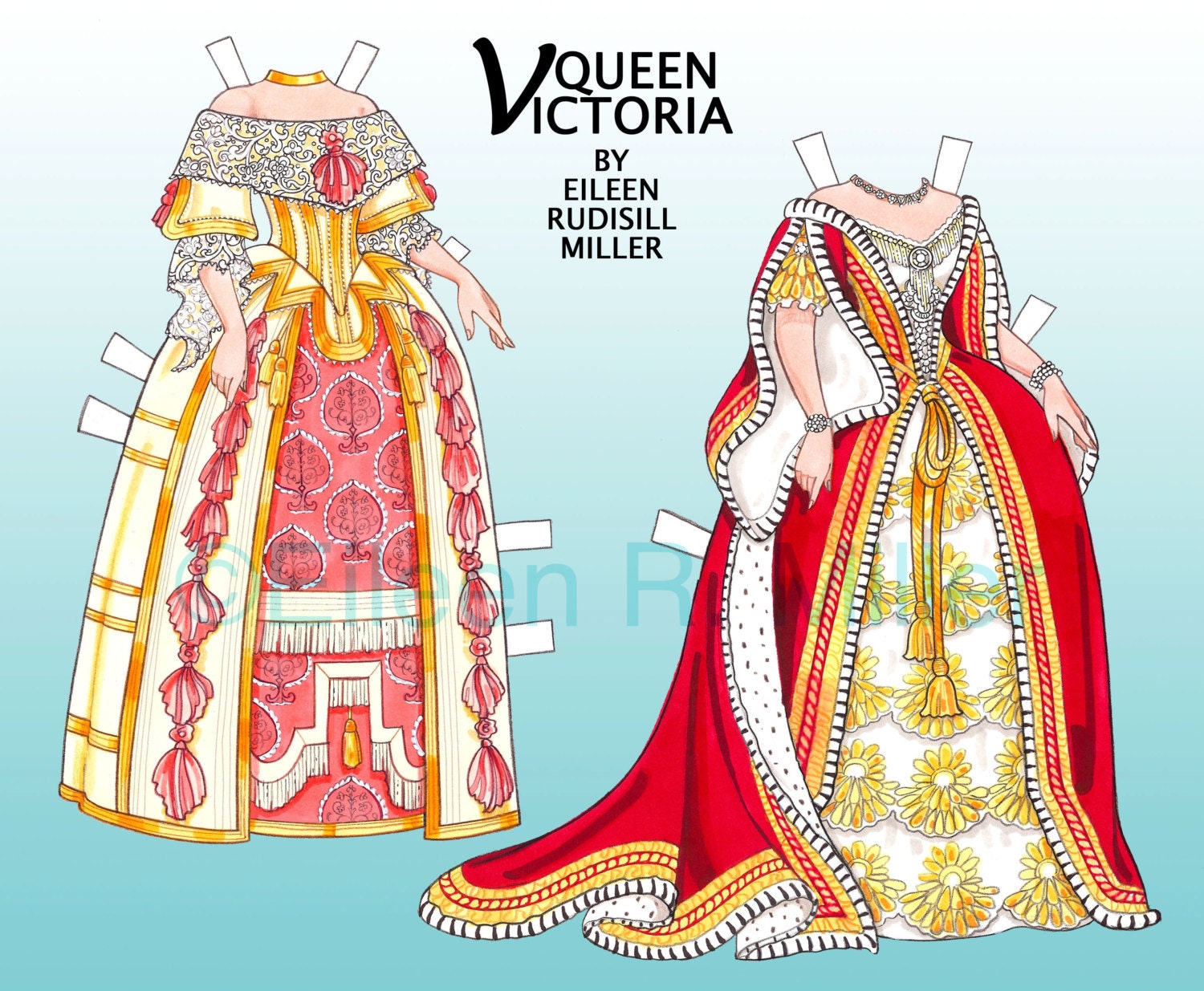 Queen Victoria Paper Doll - Etsy