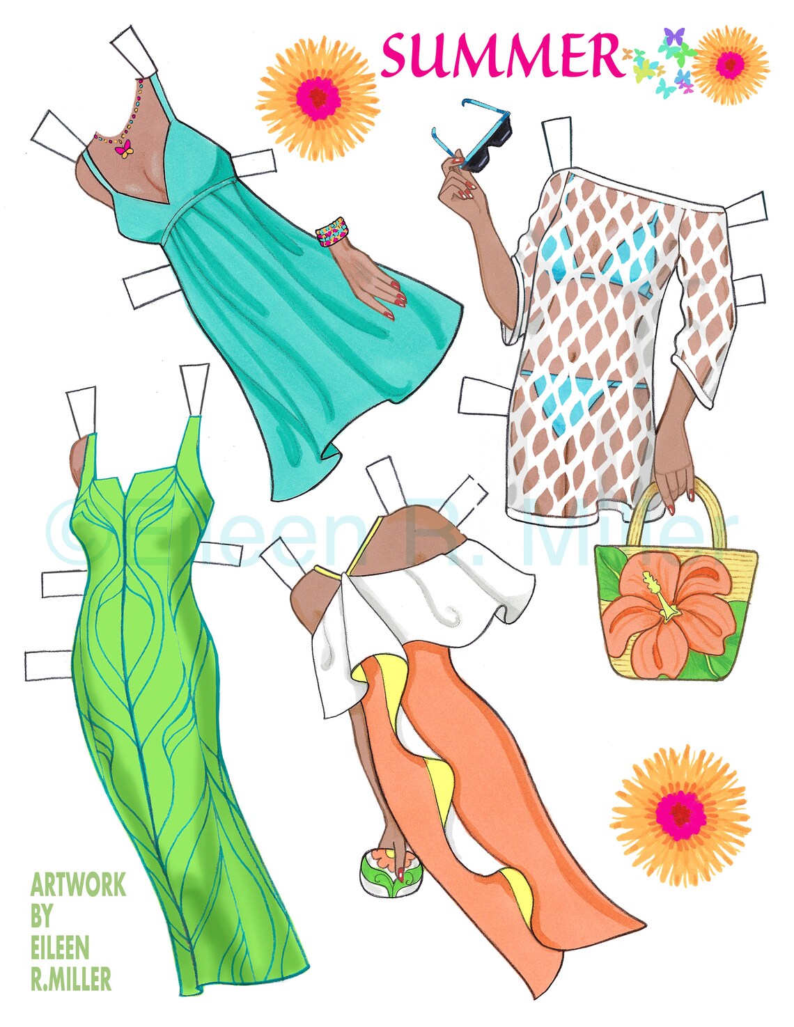 Summer Paper Doll - Etsy